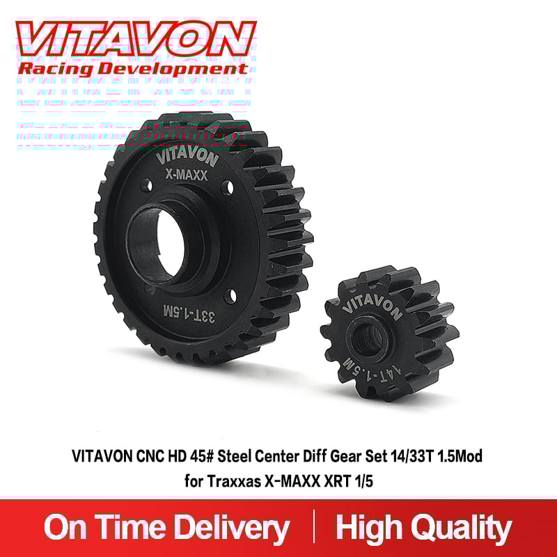 VitavonVITAVON CNC HD 45# Steel Center Diff Gear Set 14/33T 1.5Mod for ...