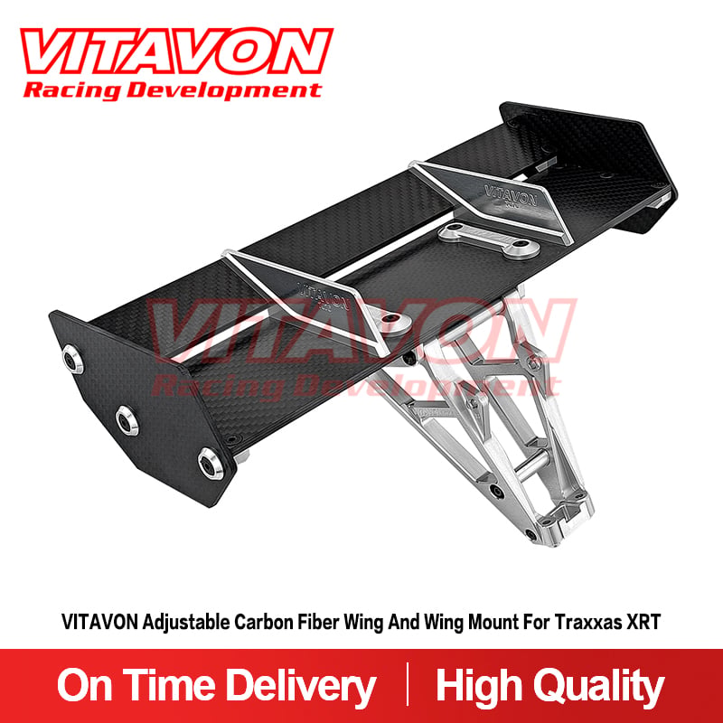 VitavonVITAVON Adjustable Carbon Fiber Wing And Wing Mount For Traxxas ...