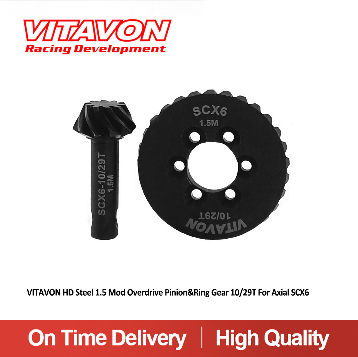 VitavonVITAVON HD Steel 1.5 Mod Overdrive Pinion&Ring Gear 10/29T For ...